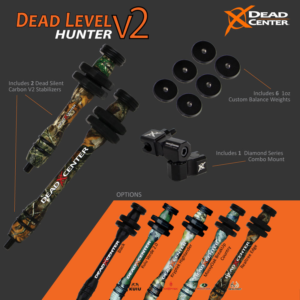 Dead Level Hunter V2 - 10in./8in combo - Green – Dead Center Archery